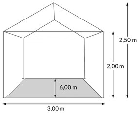 Zahradní altán 3x6m antracit SH06AN Dekorhome