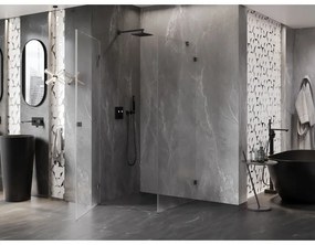 Mexen Lunar-B L sklápěcí sprchový kout levý 90 x 90 cm, čiré sklo, broušený grafit, 832L-090-090-66-00-L