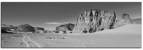 Obraz na plátně - Silnice v poušti - panoráma 5129QA (105x35 cm)