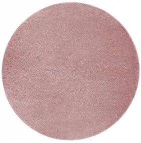 koberec kulatý SOFTY Jednotný, Jednobarevný, růžový velikost kruh 150 cm | krásné koberce cz