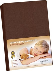 Bellatex Jersey LUX Hnědá 180x200 cm
