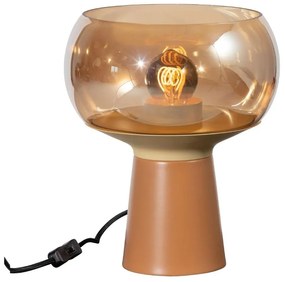 OnaDnes -20% Hoorns Žlutá kovová stolní lampa Boletus ø 24 cm