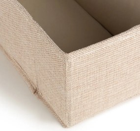 Béžový látkový úložný box 28x12x12 cm Sandy – Compactor