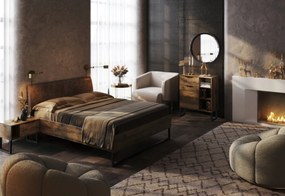 Expedo Manželská postel SEPTIMA + rošt, 180x200, dub frigate