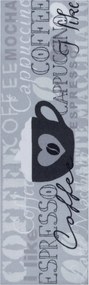 Hanse Home, Běhoun Cook & Clean 105729 Grey Black White, 50x150, šedá, kuchyně