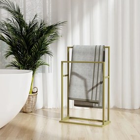 Volně stojící stojan na ručníky zlatý 48 x 24 x 78,5 cm železo - Default Title