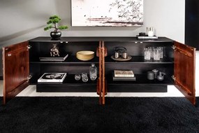Designová komoda Zion 175 cm tmavě hnědá akácie