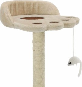 Škrabadlo pro kočky sisalové sloupky 40 cm béžové a hnědé 170543