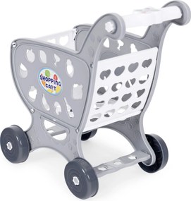 Dětský nákupní vozík s příslušenstvím TROLLEY šedý