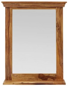 Indický nábytek - Zrcadlo Jali 70x90 z indického masivu palisandr Světle medová