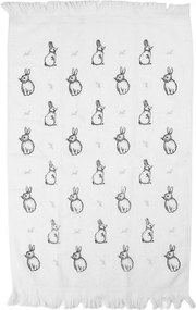 Bílý froté ručník s králíčky Bunny Buddies - 40*66 cm