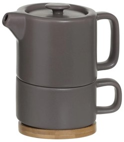 Čajový/kávový set se sítkem Natural Taupe