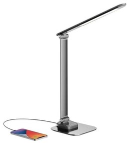 LED Stmívatelná stolní lampa s USB LED/7,5W/230V 3000K/4000K/5500K antracit