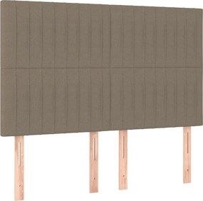 Box spring postel s matrací taupe 140x200 cm textil 3137321