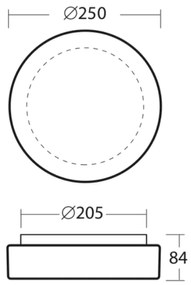 Osmont ELS11851 Elsa 1, kulaté stropní svítidlo z triplexového skla, 7W LED, 2700K prům. 25cm, IP44