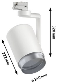 Paulmann 95413 Asthene, bílý reflektor, 1x50W E27, výška 22,2cm