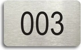ACCEPT Číslo na dveře - typ 08 (50x30mm) - bílá tabulka - barevný tisk
