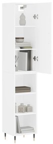 Skříň highboard bílá 34,5 x 34 x 180 cm kompozitní dřevo