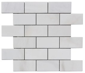 ALFIstyle Kamenná mozaika z mramoru, Brick milky white