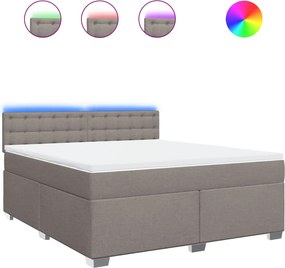 Box spring postel s matrací taupe 180x200 cm textil 3288285