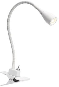 NORDLUX Stolní LED lampička s klipem MENTO, 2,52W, teplá bílá, bílá 75582001