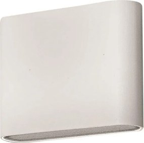 NV 740402 Venkovní nástěnné svítidlo SOHO bílý hliník skleněný difuzor LED 2x3W 3000K 220-240V 2x60st. IP54 světlo nahoru a dolů - NOVA LUCE