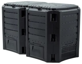 Kompostér zahradní MODULE COMPOGREEN 800l černý