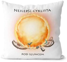 Polštářek Cyklista pod sluncem (Velikost: 40 x 40 cm)