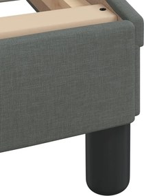 Postel s matrací Dover tmavě šedá 90 x 190 cm textil 3208305