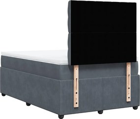 Box spring postel s matrací tmavě šedý 120x190 cm samet 3292293