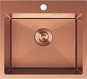 Mexen Solix nerezový dřez 1-komorový 500 x 450 mm, měď - 6402501000-65