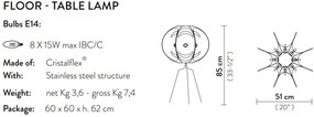 SLAMP: ATLANTE, podlahová/stolní lampa
