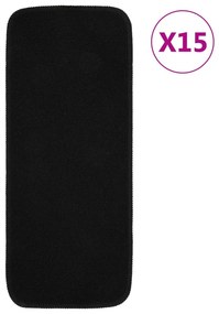 Protiskluzové nášlapy na schody 15 ks 60x25cm černé obdélníkové 340392