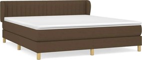 Box spring postel s matrací tmavě hnědá 160x200 cm textil 3126976