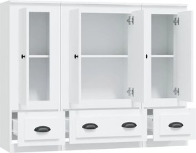 Příborníky 3 ks bílé kompozitní dřevo 3185295