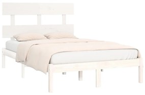 Rám postele bílý masivní dřevo 140 x 200 cm,  3104674 HangarStore.cz