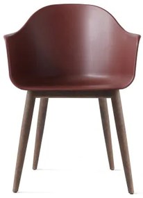 Harbour Dining Chair, dřevěná podnož tmavě mořený dub červená Audo (MENU)