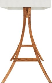 Rám pro zahradní houpačku se stříškou ohýbané dřevo úprava teak 313937