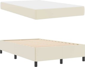Rám postele s matrací Krémová 120 x 200 cm textil 3398996