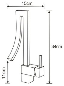 Mexen Elbrus - Vysoká umyvadlová baterie, Chromová, 747100-00