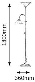 Rabalux Stojací lampa Marian max. 1x 60W/E27/230V/IP20 - bronz