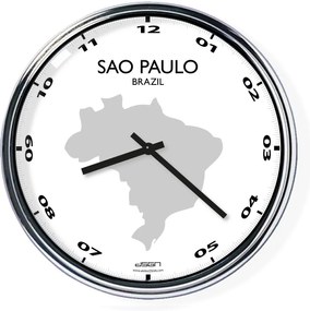 Kancelářské nástěnné hodiny: Sao Paulo (32 cm), Výběr barev Tmavé