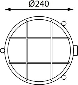 Industriální nástěnné světlo z mosazi s IP64 OCEAN