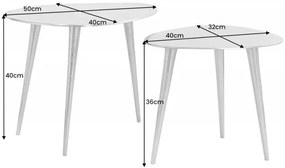 Konferenční stolek Elements sada 2ks stříbrných/ 42718