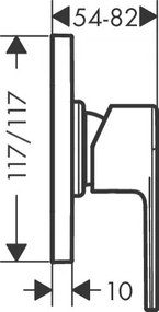 Hansgrohe Vernis Shape, sprchová baterie pod omítku, s tělesem, chromová, 71662000