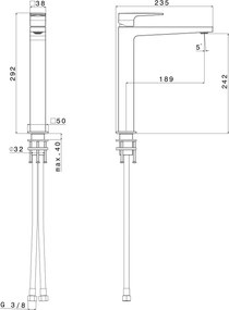 Sapho Dimy DM006BL umyvadlová baterie stojánková vysoká černá mat