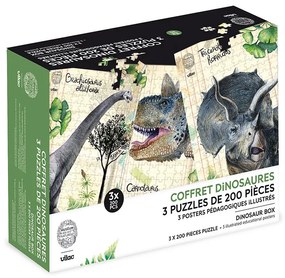 Vilac Sada 3 puzzle dinosaurů