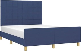 Rám postele bez matrace modrý 140 x 190 cm textil 3125055
