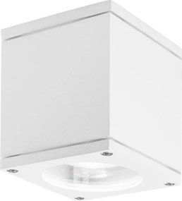 NV 9040022 Venkovní stropní svítidlo CERISE bílý litý hliník a skleněný difuzor GU10 1x7W IP54 220-240V bez žárovky - NOVA LUCE