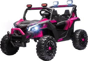 AIYAPLAY Dětské elektrické auto UTV pro dva, růžové